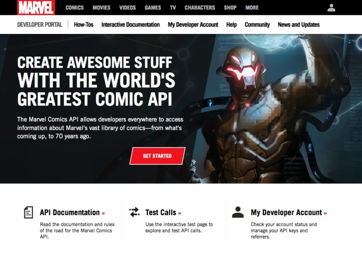 Marvel Comics Developer API + Subtraction.com